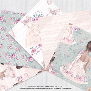 Ballet Paper Pack Little Ballerina Digital Designer Pad Dancer Backdrop ...