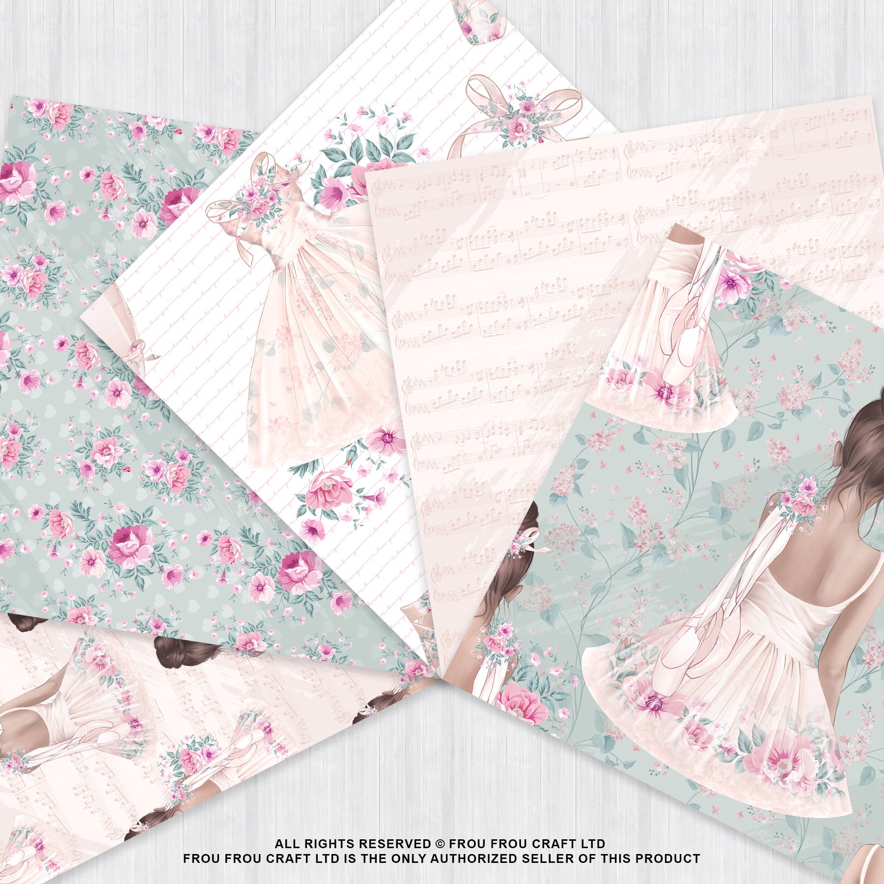 Ballet Paper Pack Little Ballerina Digital Designer Pad Dancer - Etsy