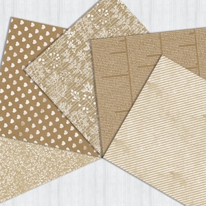 Kraft Paper Digital Paper Pack Instant Download Craft Brown Old Texture ...