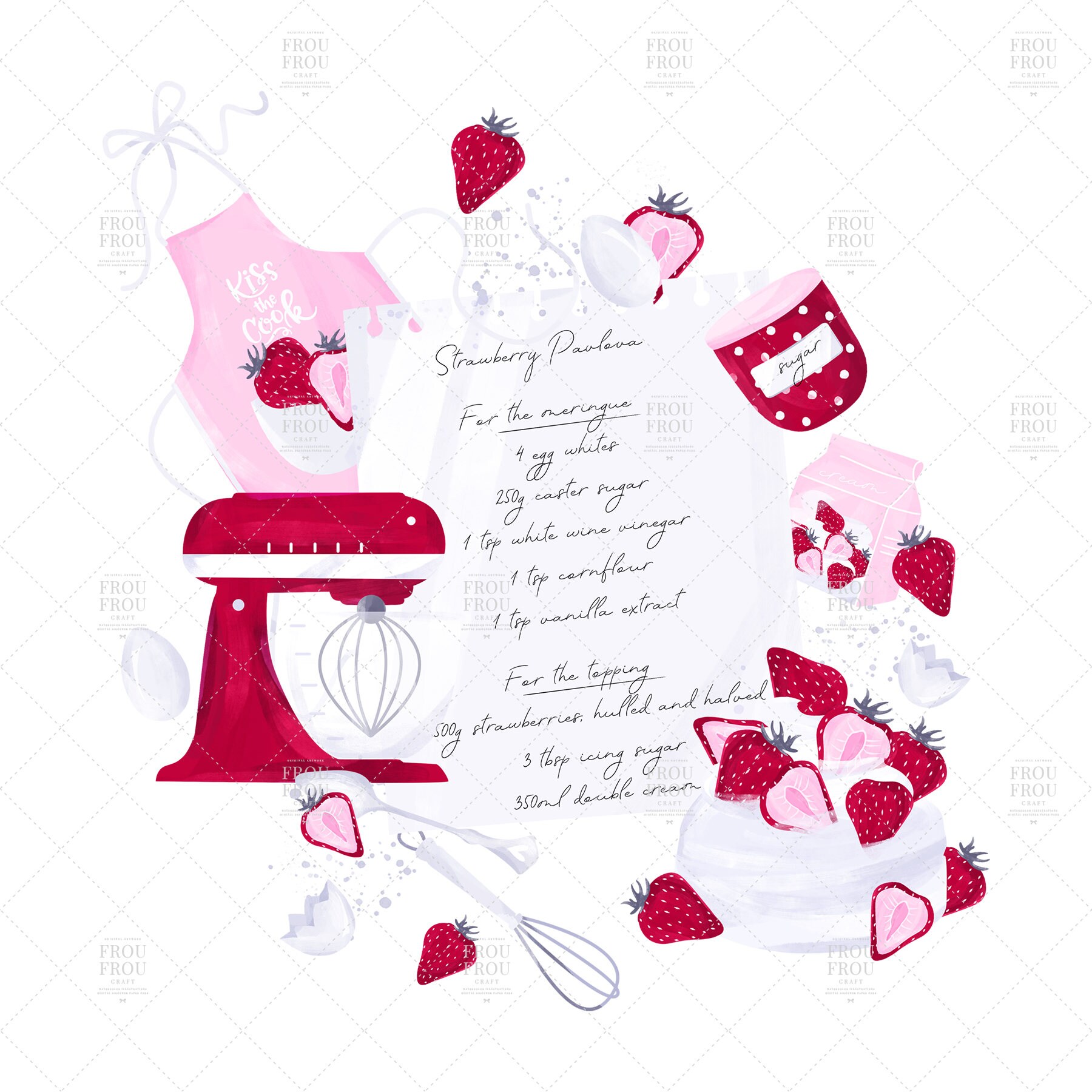 Bakery Clipart, Kitchen Clip Art, Cooking Planner Stickers, Dessert ...