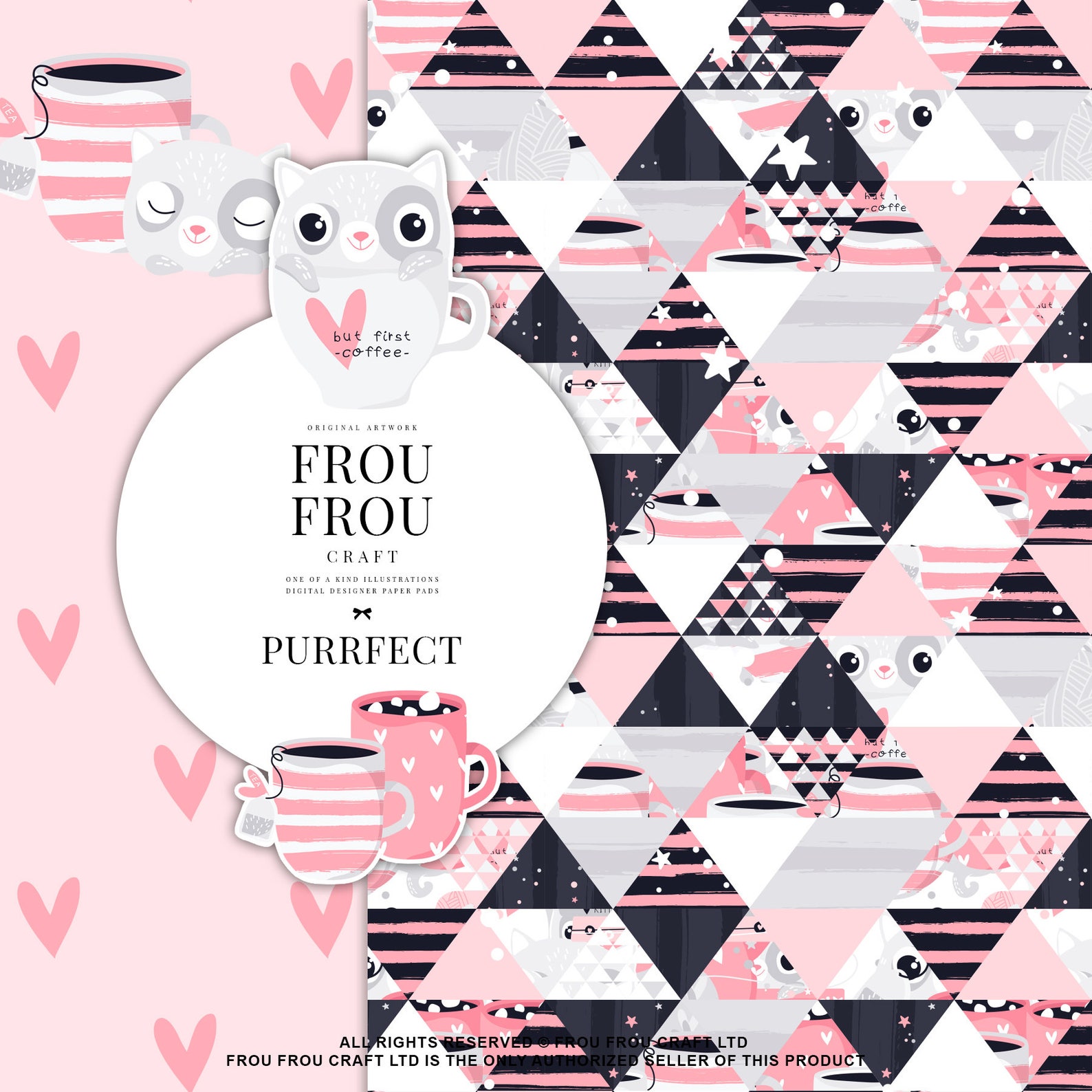 Cute Kitten Digital Paper Pack Cat Paper Pack Pastel Nursery - Etsy