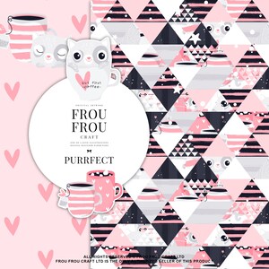 Cute Kitten Digital Paper Pack, Cat Paper Pack, Pastel Nursery Pink ...