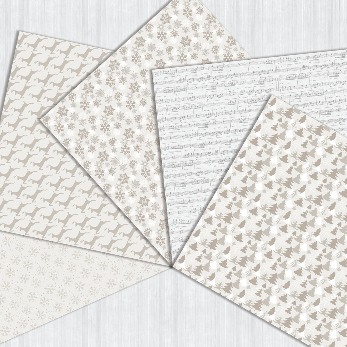 Winter Wedding Digital Paper Chevron Digital Paper Silver - Etsy