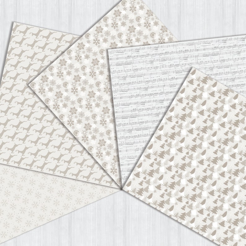 Winter Wedding Digital Paper, Chevron Digital Paper, Silver Wedding ...