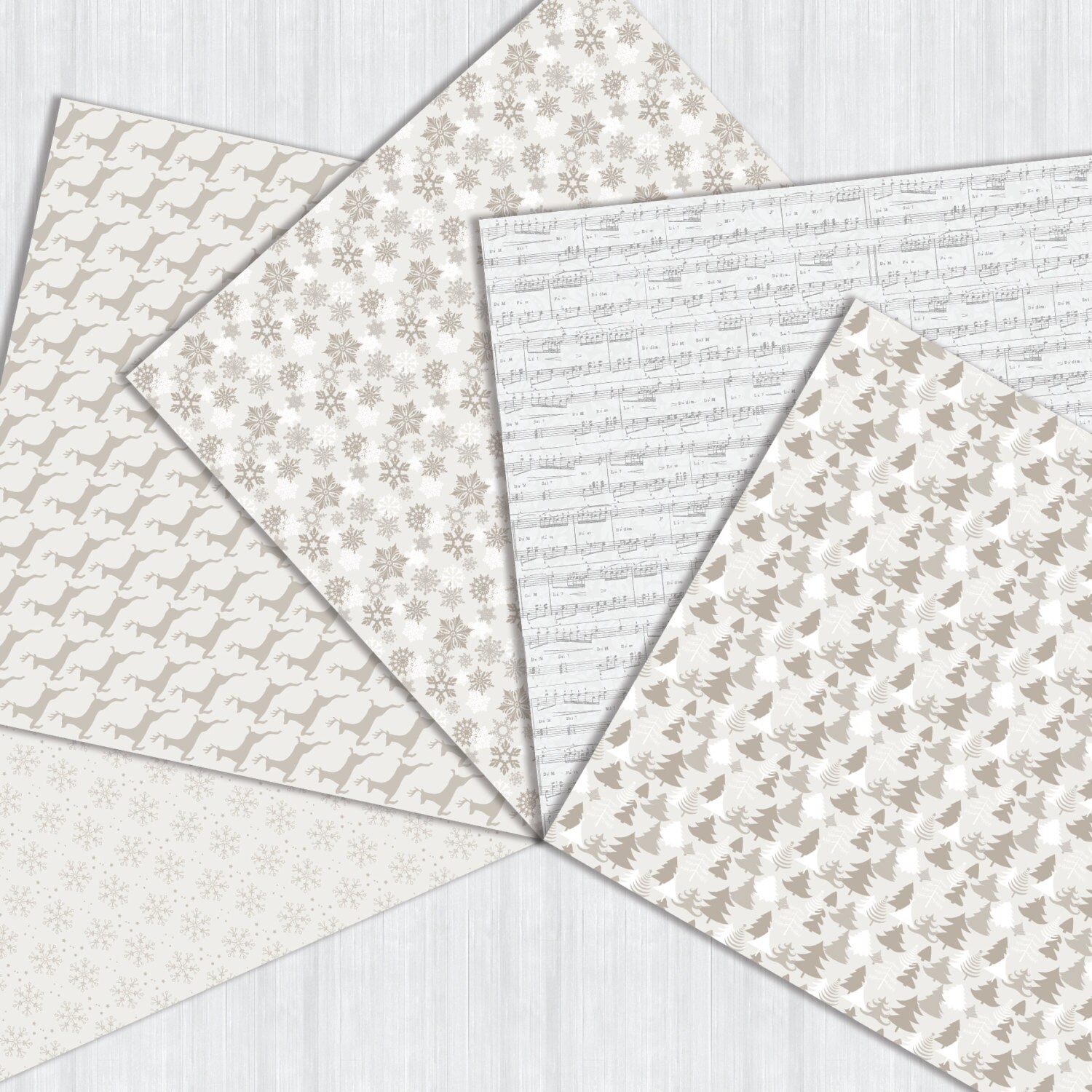 Winter Wedding Digital Paper, Chevron Digital Paper, Silver Wedding ...