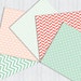 Mint and Peach Geometric Digital Paper Pack Instant Download Polka Dots ...