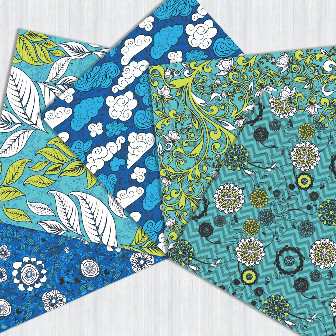 Bright Colors Digital Paper Pack Instant Download Spring - Etsy