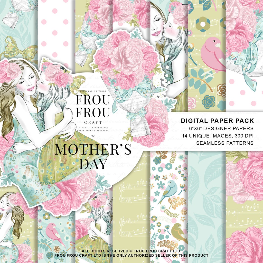 Mothers Day Paper Pack, Baby Girl Paper Pack, Spring Phone Wallpaper ...