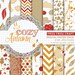 Fall Autumn Digital Paper Pack Instant Download Red Orange | Etsy