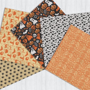 Halloween Digital Paper Pack Instant Download Seamless Pattern Black ...