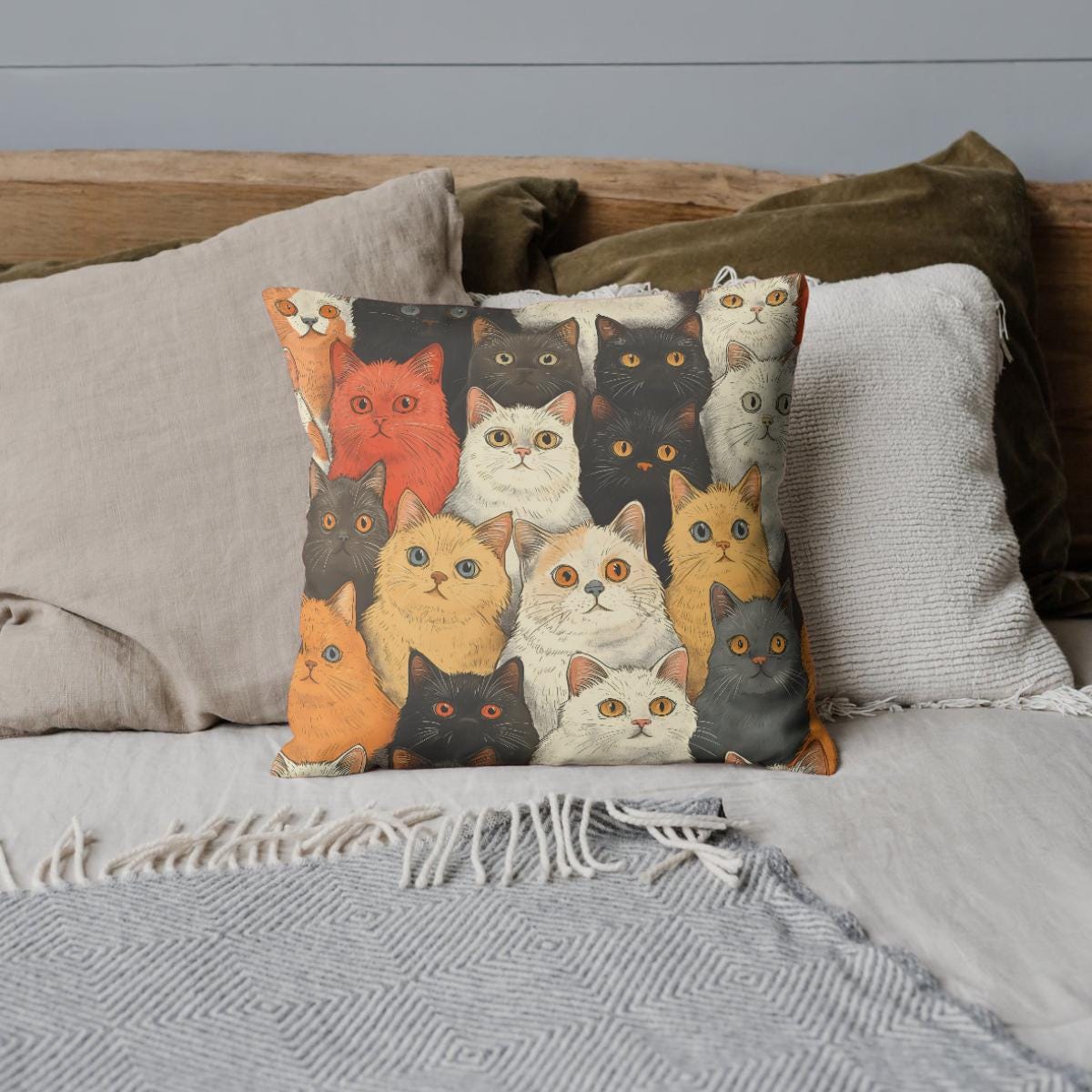 Cat Seamless Pattern, High Resolution, Digital Art Print - Etsy