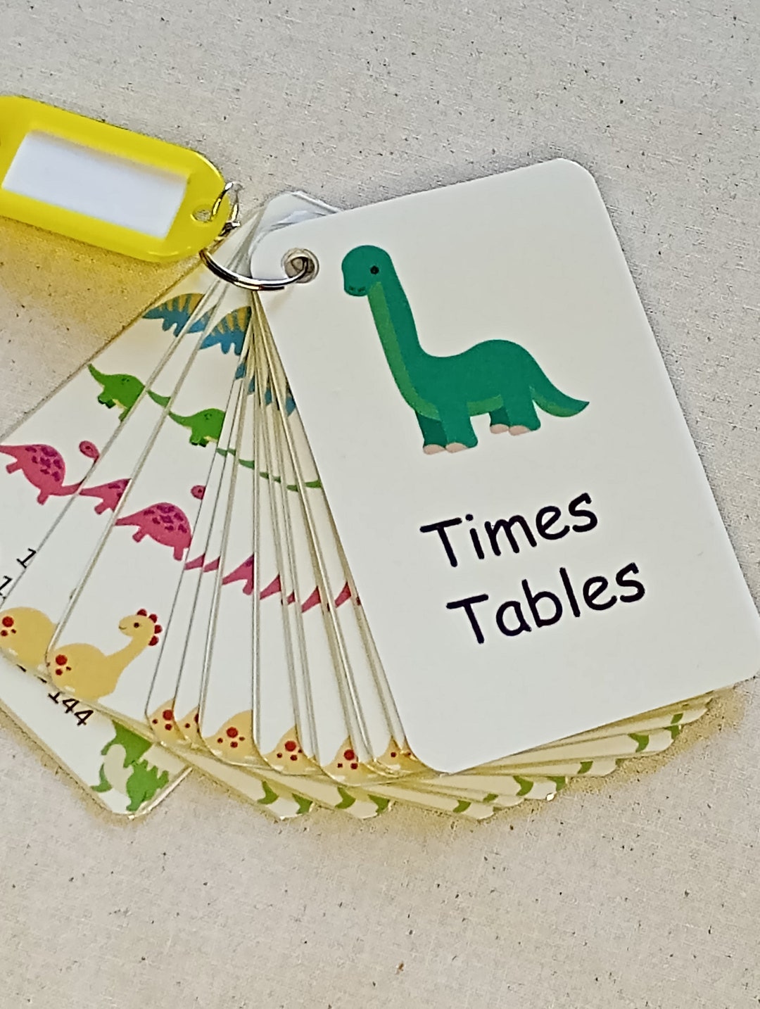 DINOSAUR Times Tables Flash Cards Home School Maths Resource KS1 KS2 ...