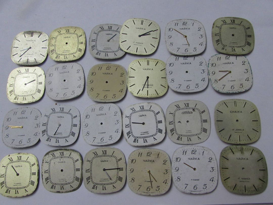 24 Pcs Watch Face Dials 29 Mm Square From Old Watch Parts & - Etsy