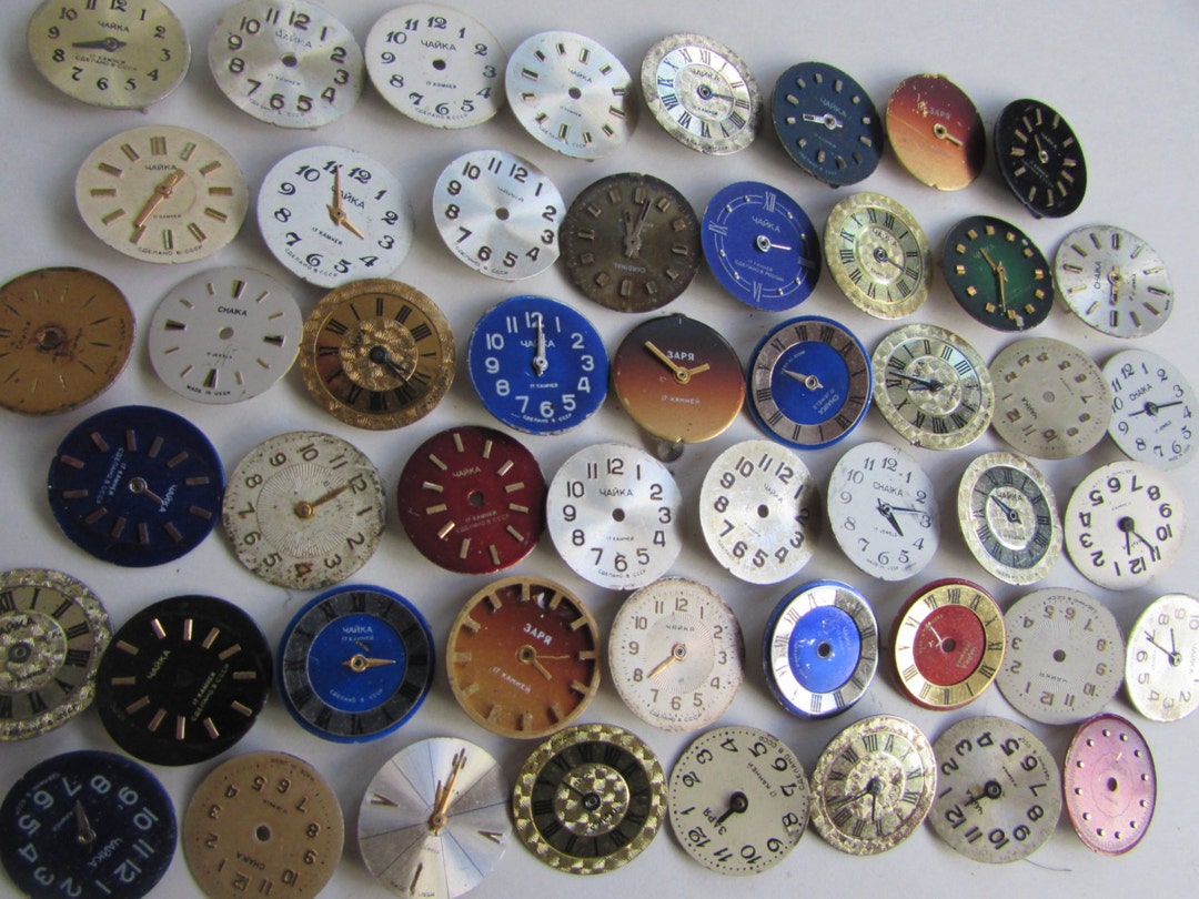 Vintage USSR 50 Pcs Little Small 16 Mm Round Watch Face Dials, From Old ...