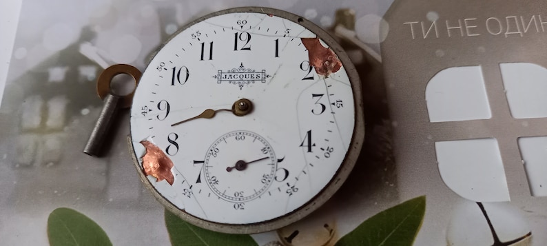 Rare Jacoues Vintage Pocket Watch Movements Swiss 45 Mm Mechanisms ...