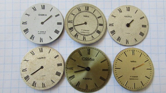 Roman Numerals 6 Pcs Round Watch Face Dials 27 Mm Round From | Etsy