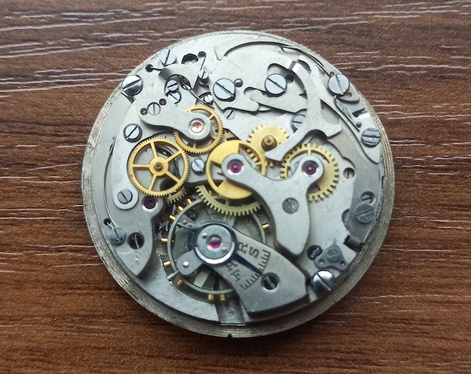 RARE SUISSE Swiss CHRONOGRAPH Watch Mechanism Movement Dial Part Repair ...