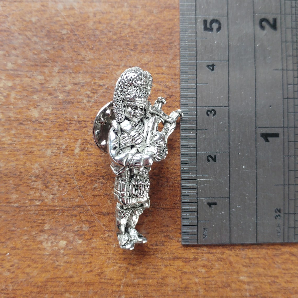 Handmade Scottish Bagpiper Pewter Pin: Heritage Lapel Brooch - Etsy