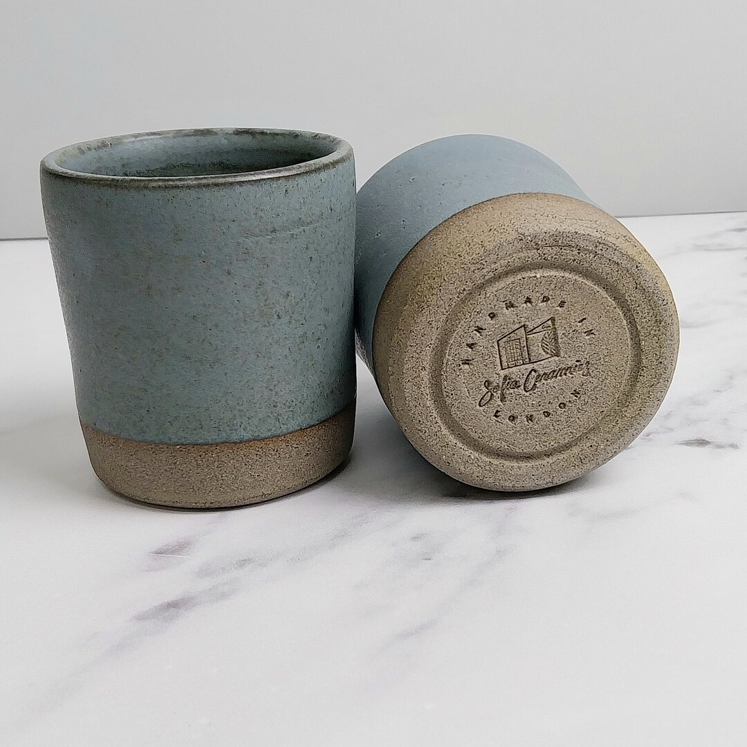 Indigo Blue Tumbler, Ceramic Coffee Cup, Pottery Cup, Handmade Teacup ...