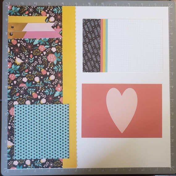 Premade fully assembled 2-page scrapbook layout | Etsy