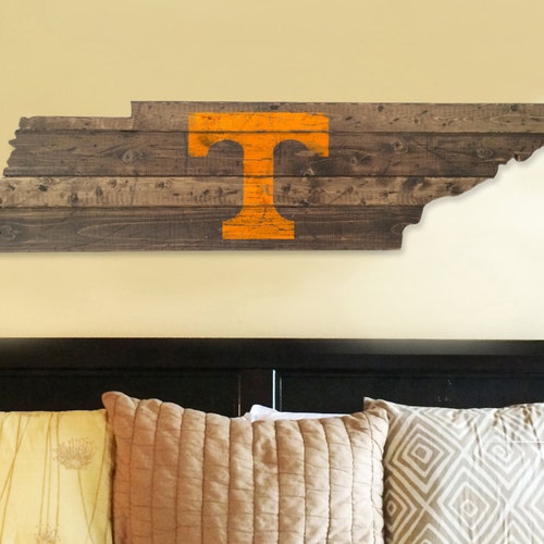 Wooden State of Tennessee Cut Out With State Flag Painted and - Etsy