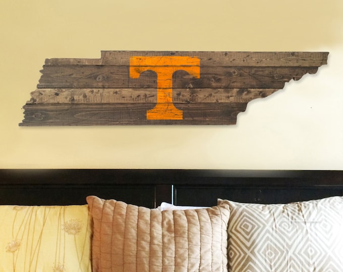 University of Tennessee - Power T Wooden State Flag Cut Out - Etsy