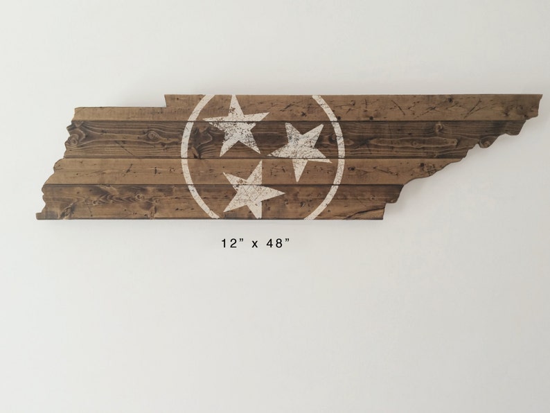 Tennessee State Flag Wooden Cut Out - Etsy