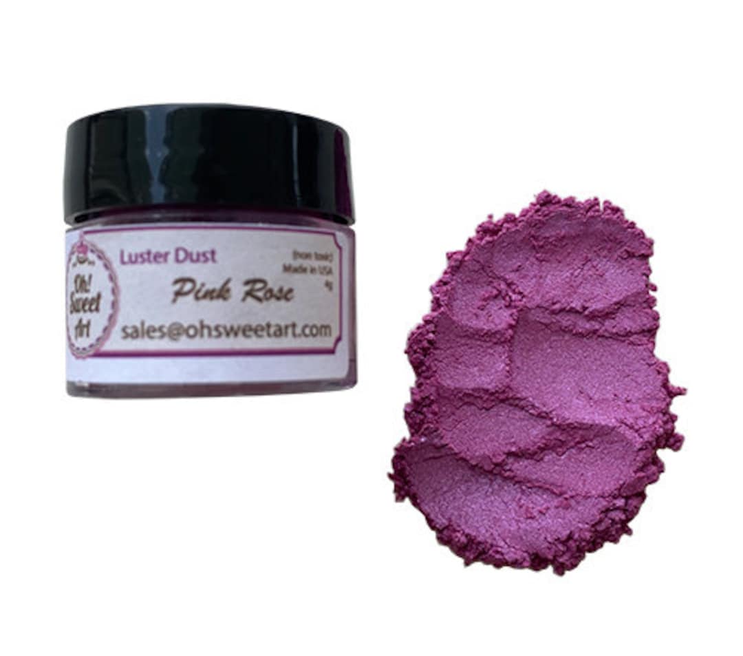 PINK ROSE Luster Dust Food Fondant Color Cake Decorating Gum Paste 4g ...