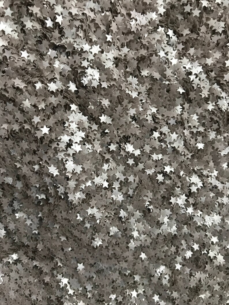 Edible Glitter Metallic 100% SILVER STARS 0.04 Ounce Used - Etsy