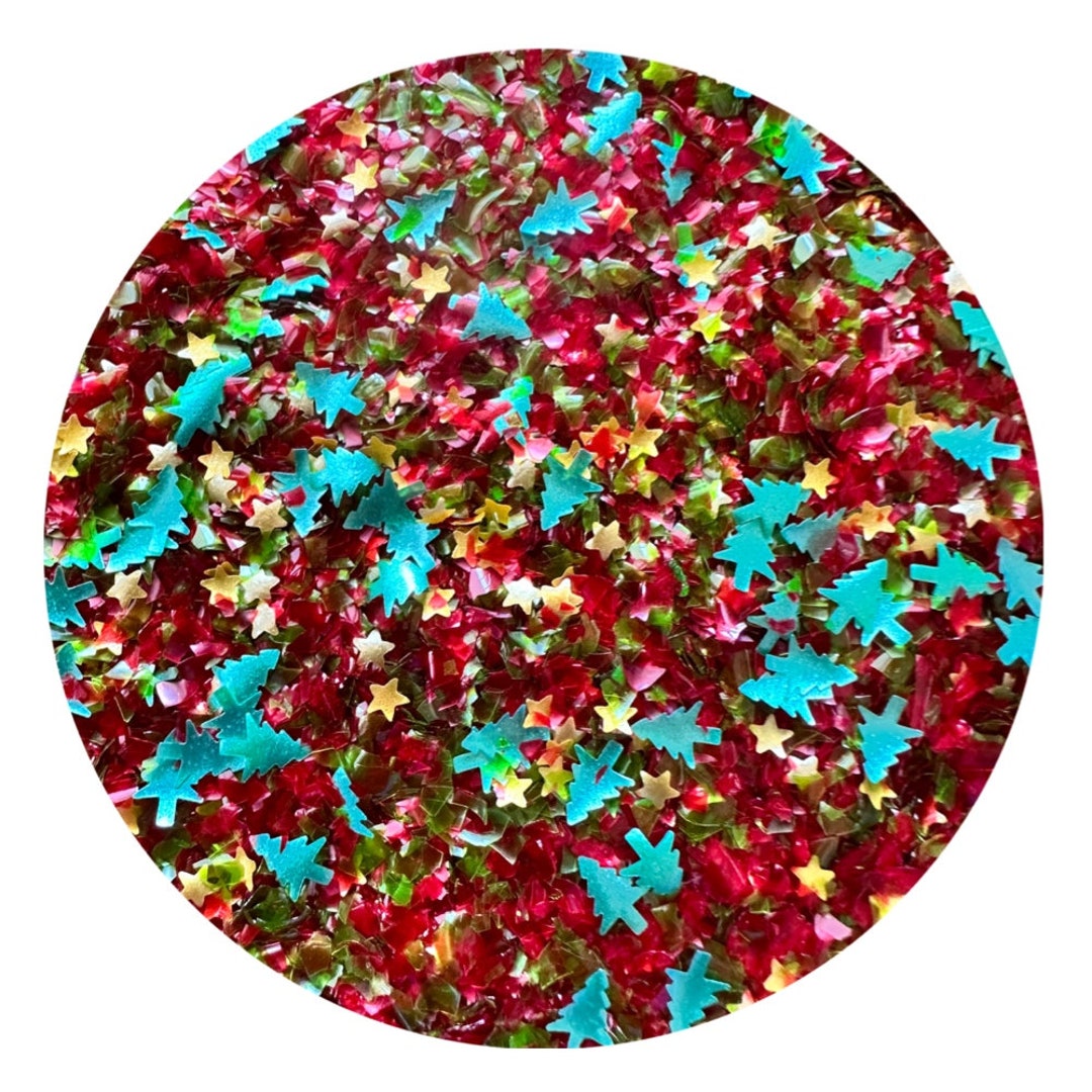 1/4 Oz CHRISTMAS STARS and TREES Edible Glitter Stars Trees - Oh Sweet ...