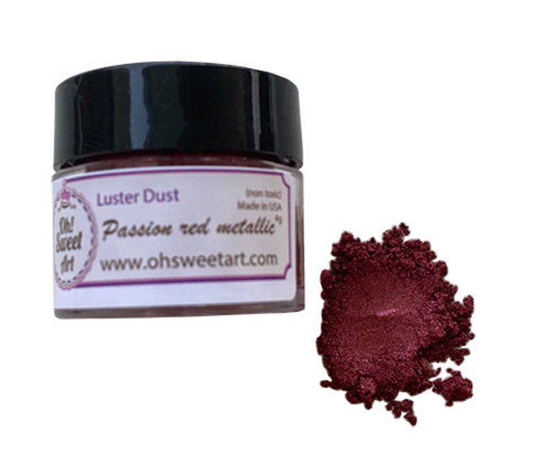 Passion Red Metallic Luster Dust Food Fondant Color Cake - Etsy