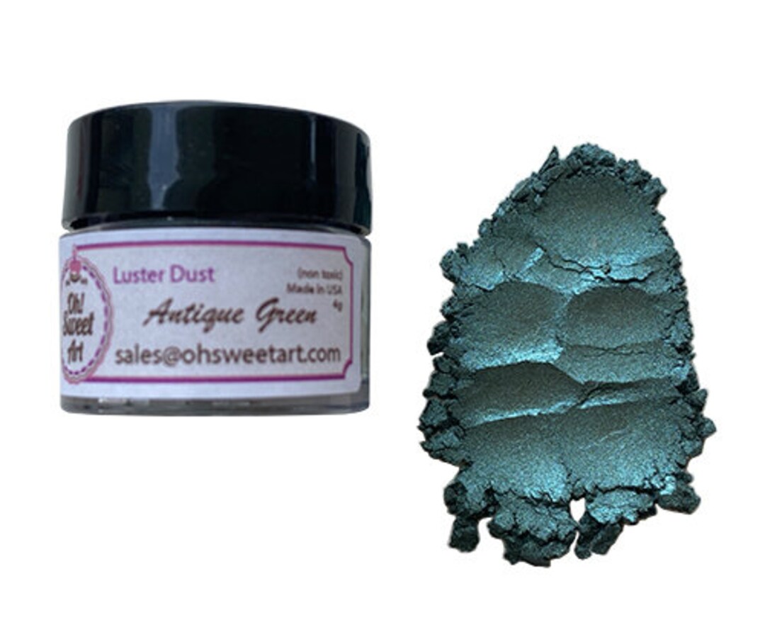 ANTIQUE GREEN Luster Dust Food Fondant Color Cake Decorating Gum Paste ...