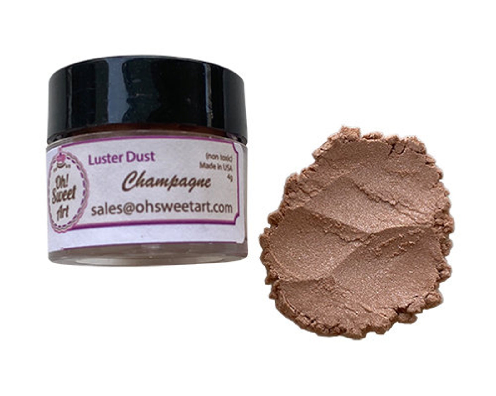CHAMPAGNE Luster Dust Food Fondant Color Cake Decorating Gum Paste 4g ...