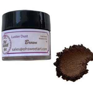 BROWN Luster Dust Food Fondant Color Cake Decorating Gum Paste 4g - Etsy