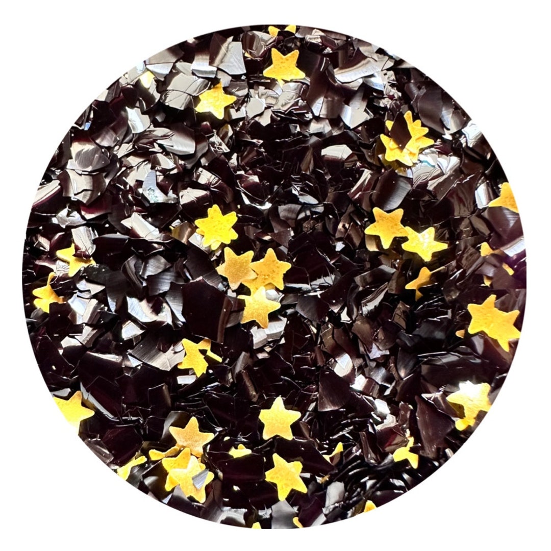 1/4 Oz LOVELY BLACK Edible Glitter Stars - Oh Sweet Art for Cookies ...