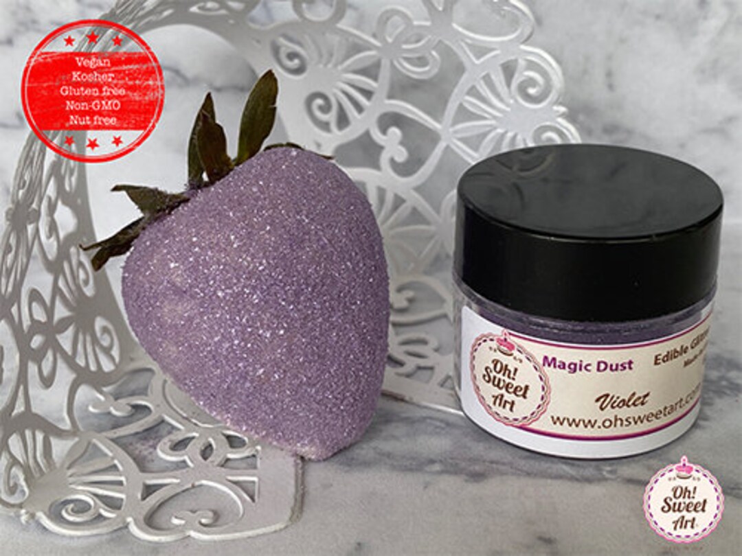 Edible Glitter Dust VIOLET ( 6 Grams Container) Magic Dust , Kosher ...