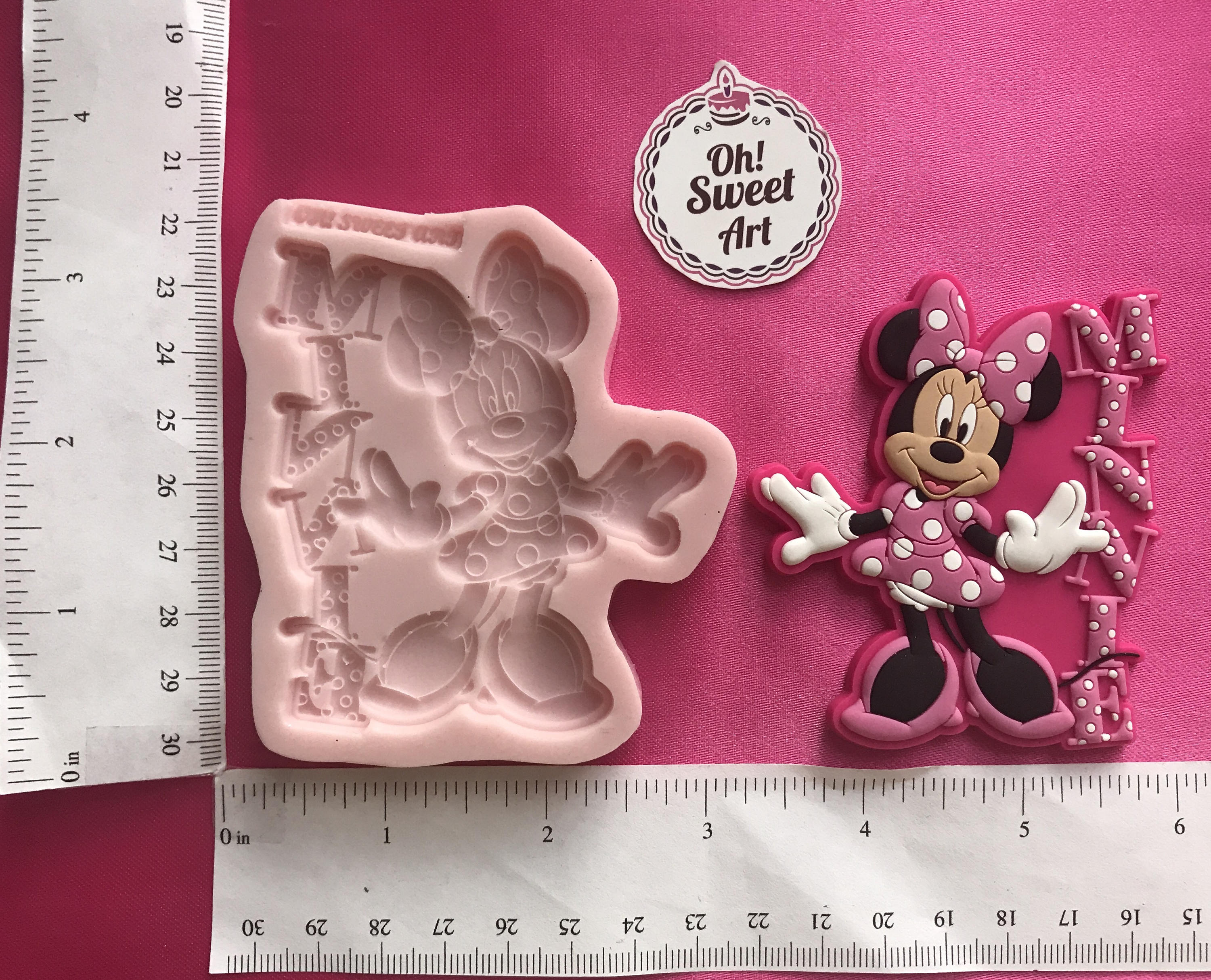 MINNIE MOUSE Pink Dress Silicone Mold Cake Decorating Sugar - Etsy