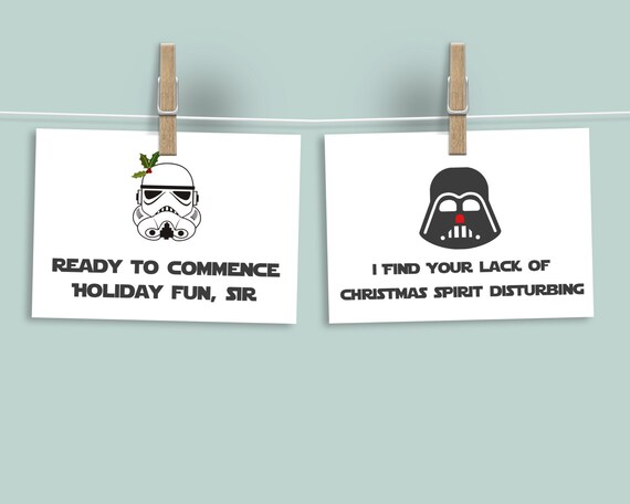 Printable Star Wars Holiday Star Wars Personalisierte Weihnachtskarte,