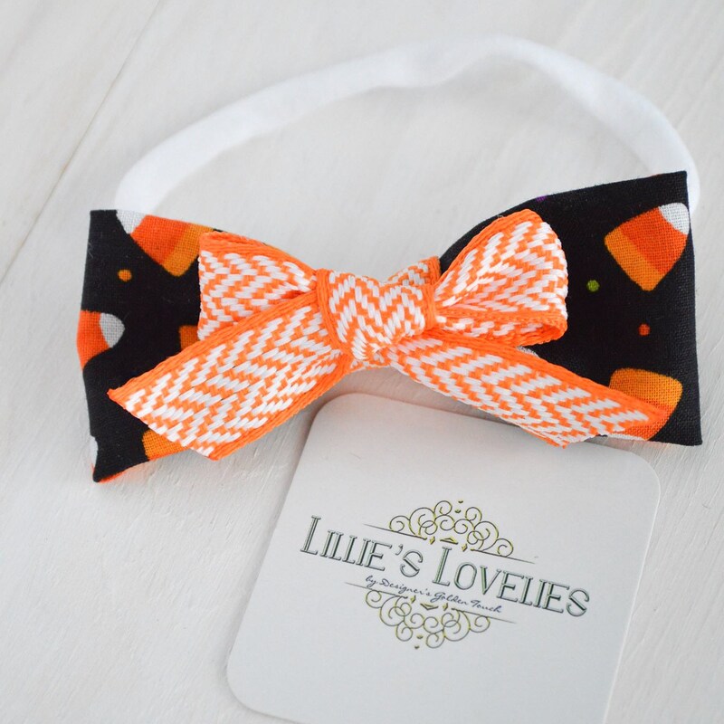 Candy Corn Hair Bow - Etsy