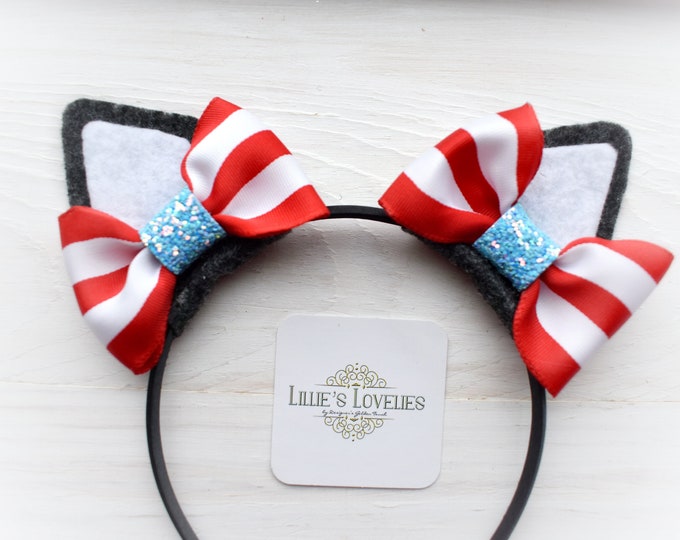 Cat in the Hat Headband or Clip, Wire-free Dr. Seuss Ears, Read Across ...