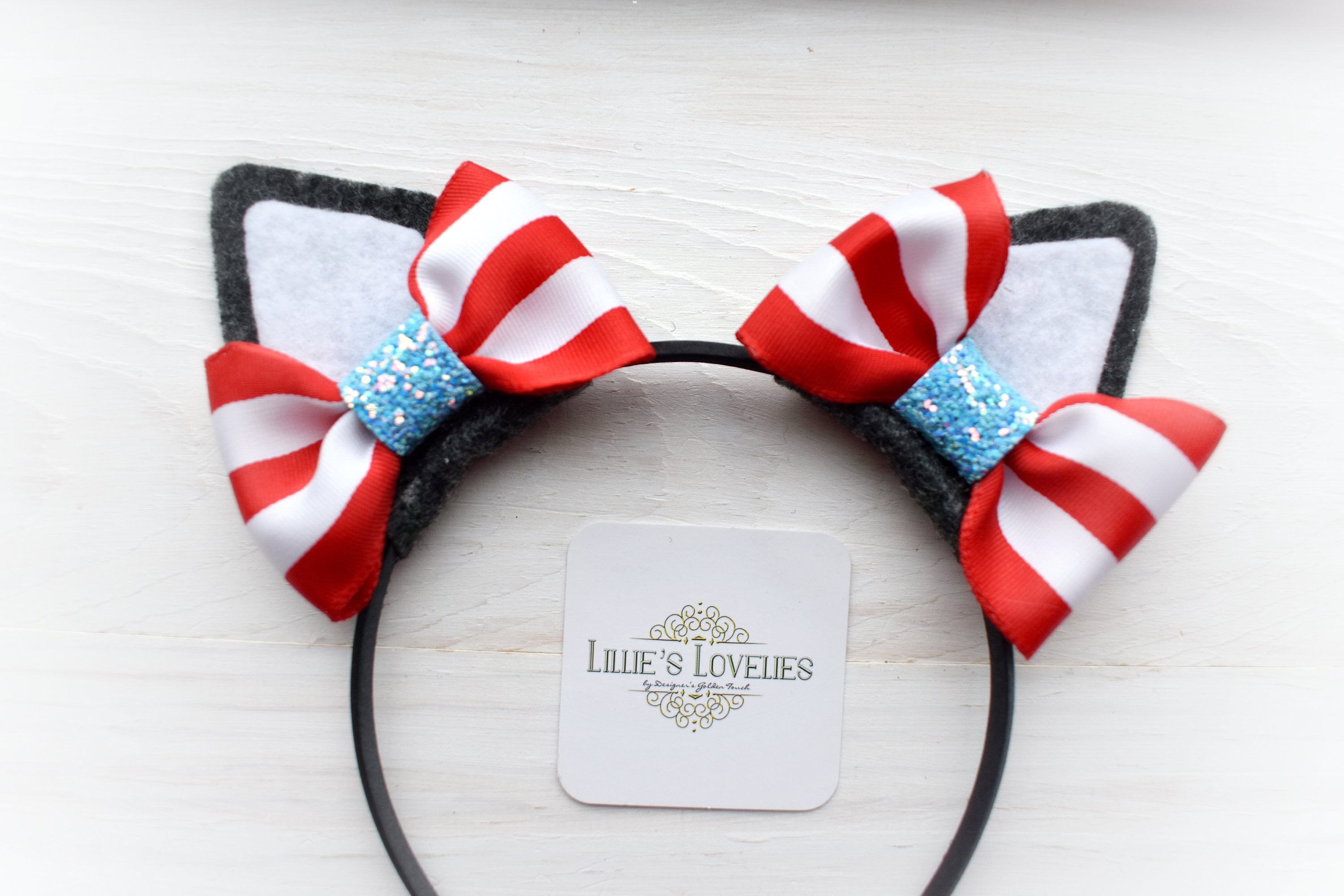 Cat in the Hat Headband or Clip Wire-free Dr. Seuss Ears | Etsy