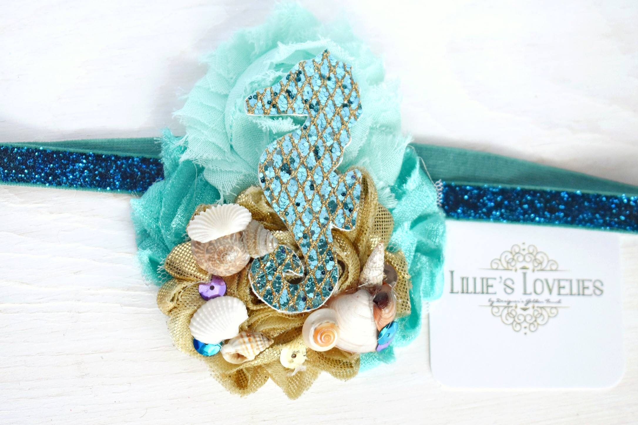 Seahorse Headband or Clip, Under the Sea Birthday Party Headband, Ocean ...