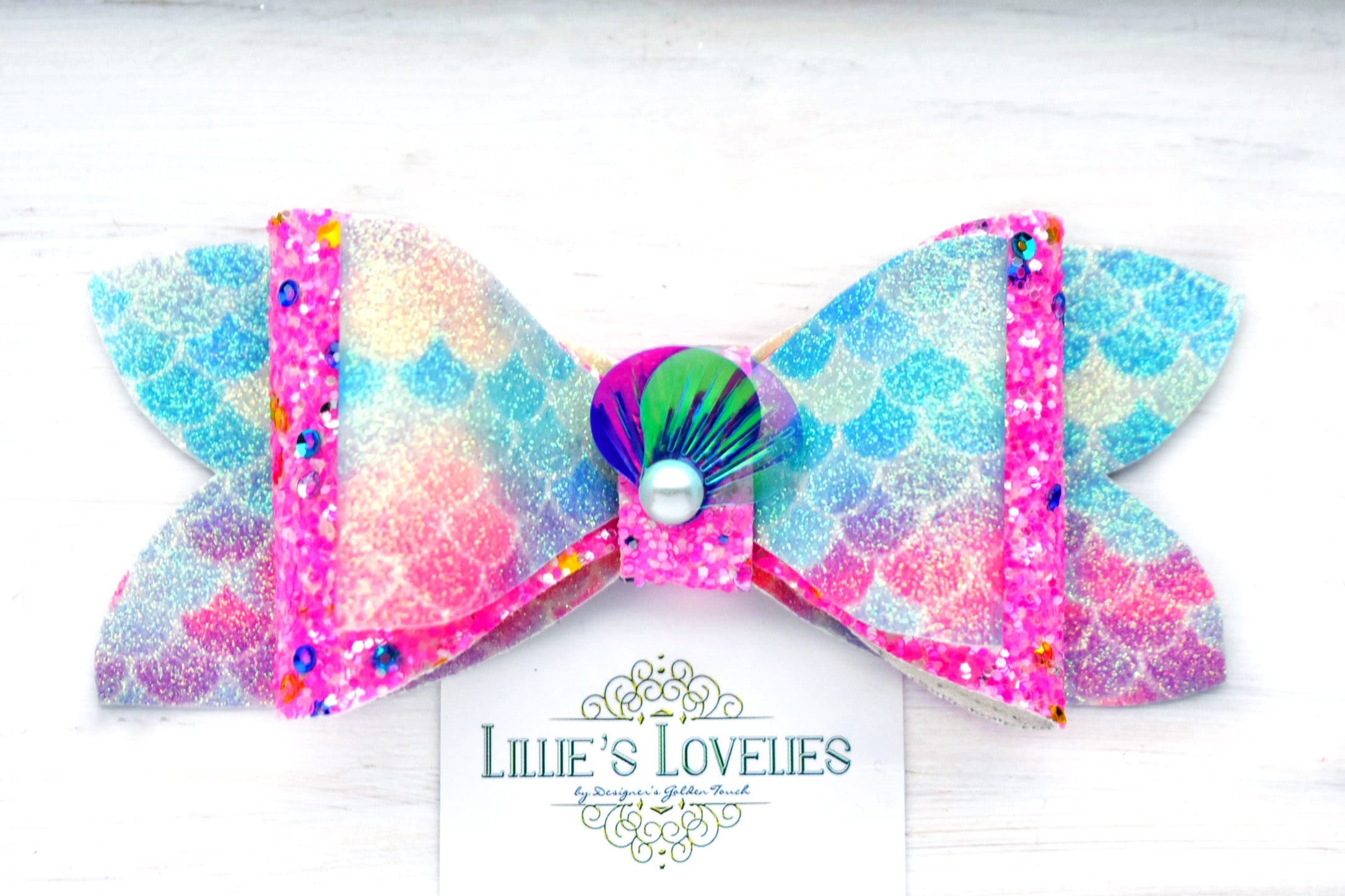 Pink Mermaid Stacked Headband or Clip, Under the Sea Birthday Party ...