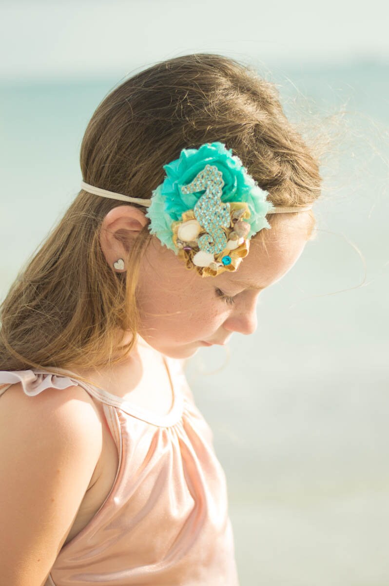 Seahorse Headband or Clip Under the Sea Birthday Party - Etsy