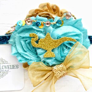 Jasmine Headband or Clip, Disney Inspired Hair Bow Costume, Jasmine ...