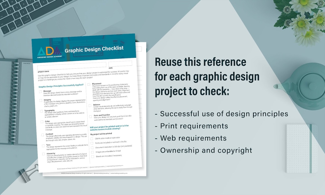 Graphic Design Checklist - Etsy