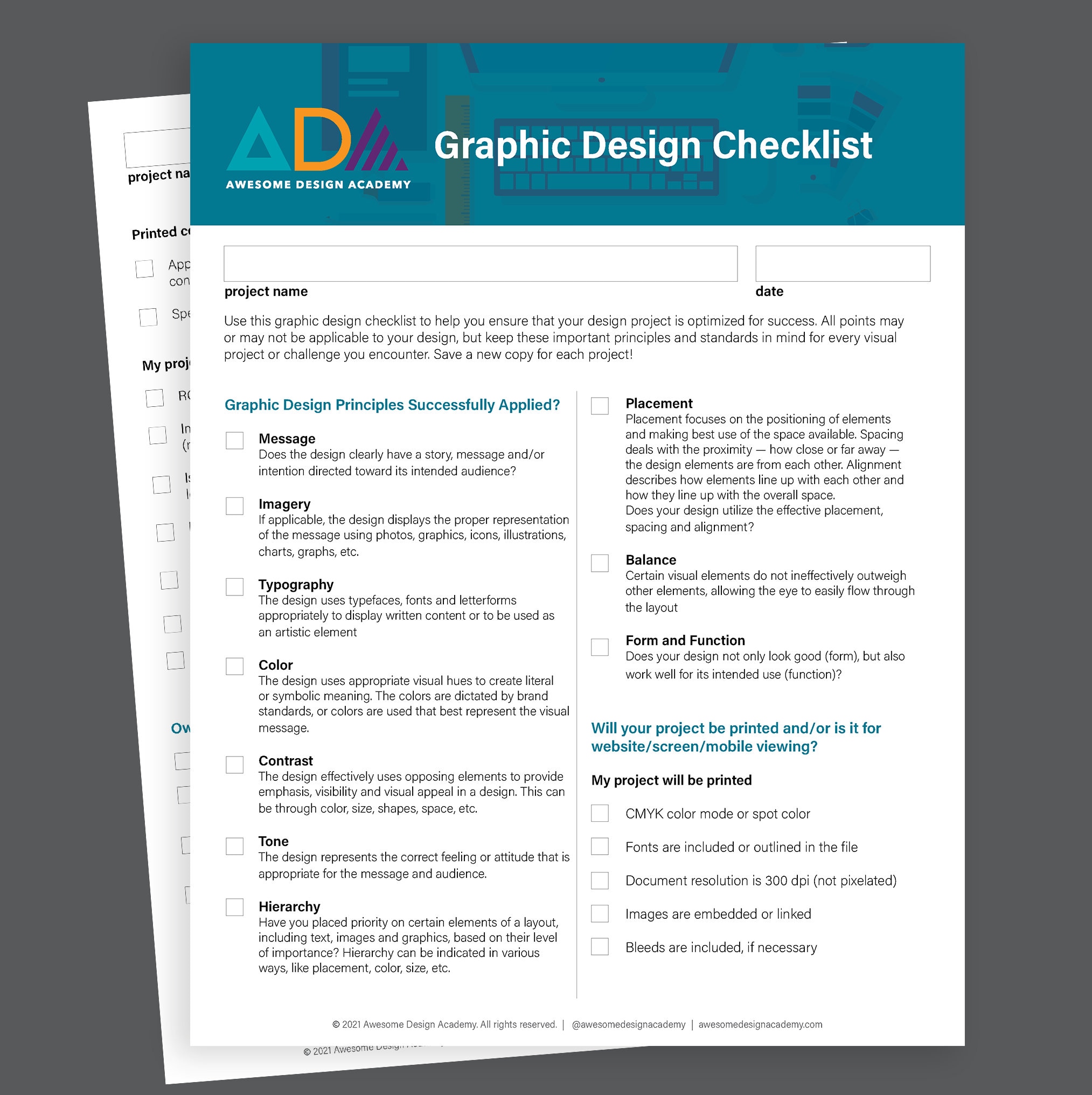 Graphic Design Checklist - Etsy