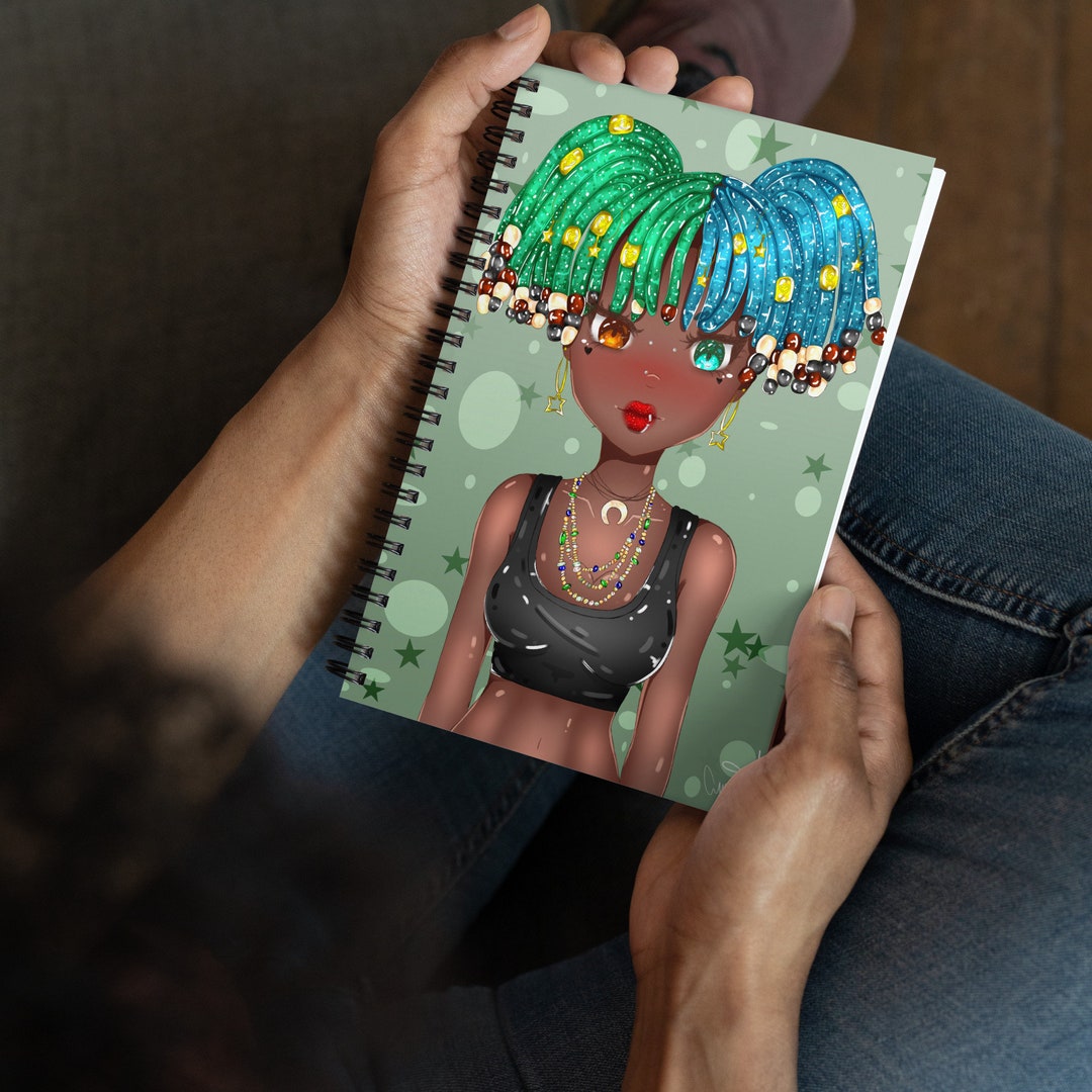 Beaded Queen Dotted Spiral Notebook Hand Drawn No Ai - Etsy