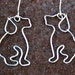 Original Wire Wrapped Dog Earrings for Dog Lovers, Wired Animals ...