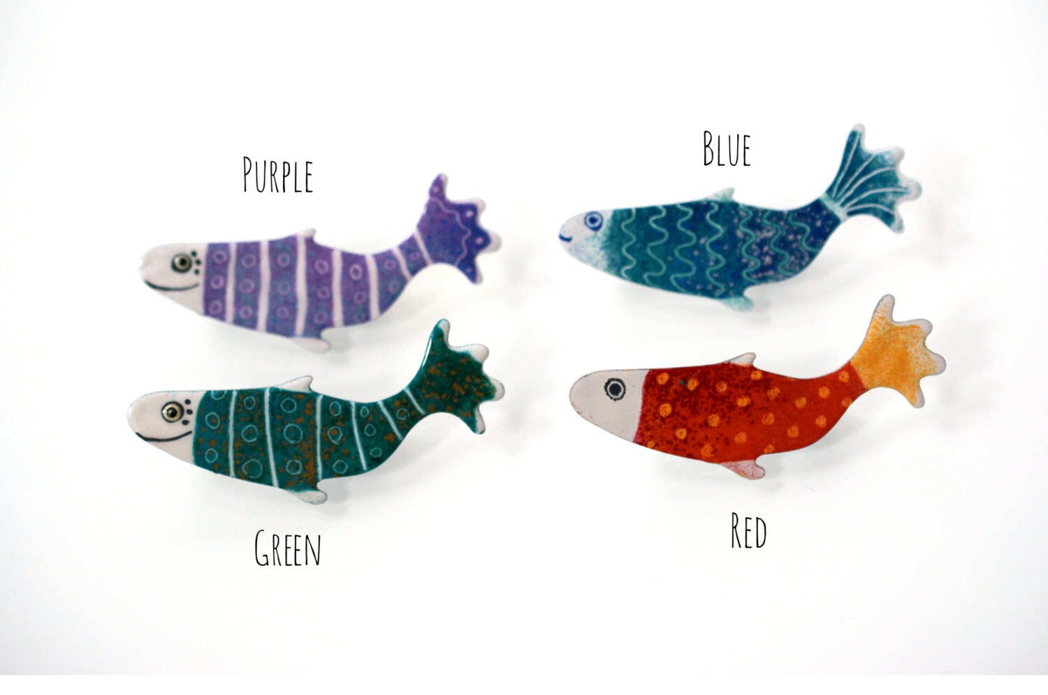 Blue Fish Brooch Fish Pin Fish Badge Enamel Pin Enamel | Etsy